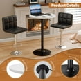 Flamaker Round Bistro Pub Table 23.6 Inch Height Adjustable 360° Swivel ...