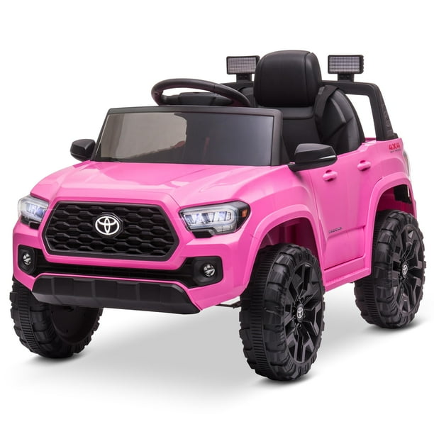 Coche eléctrico Ride on Truck Kidzone Toyota Tacoma 12 V, color rosa | Bodega Aurrera en línea
