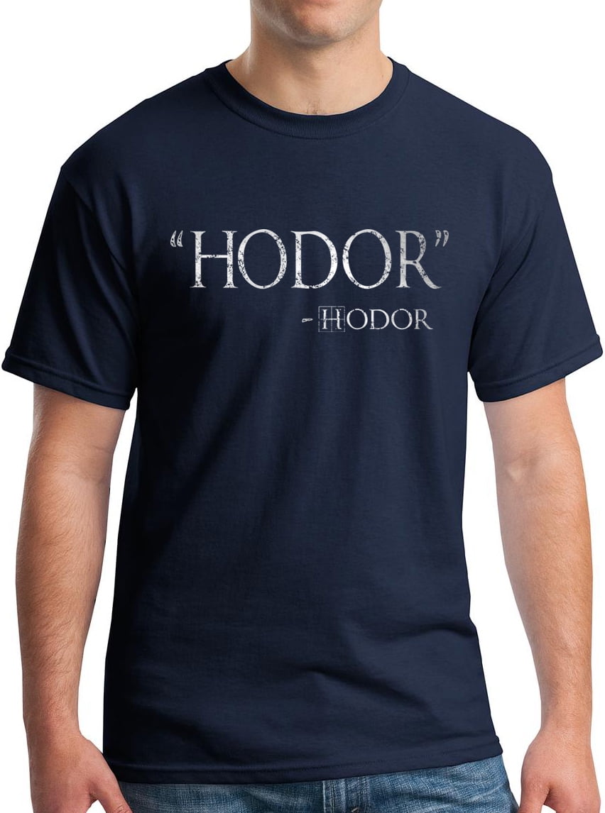 Hodor Tee Essos Westeros Dragon T-Shirt Vintage Silver/Navy L - Walmart.com