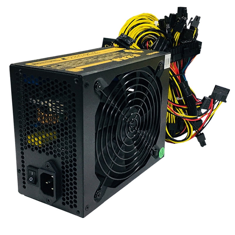 Buy 1800W Mining Power Supply for 8 GPU ETH Rig Ethereum Miner 110-240V ...