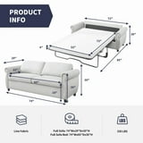 ZAFLY Full Size Fold Pull Out Sofa Bed | Convertible Loveseat with ...