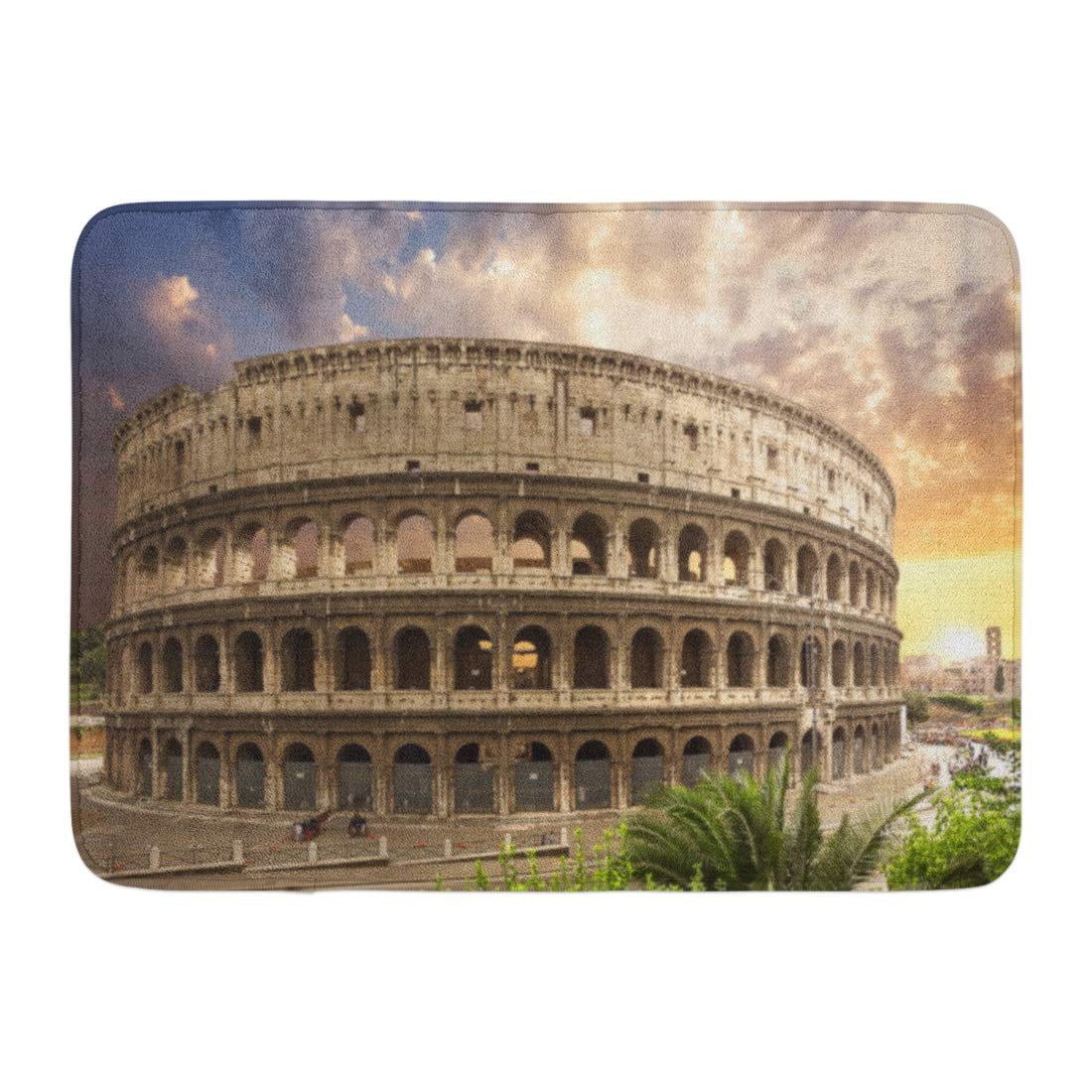 GODPOK Roman Blue Ancient Coliseum Rome Italy Red Colosseum Landmark ...