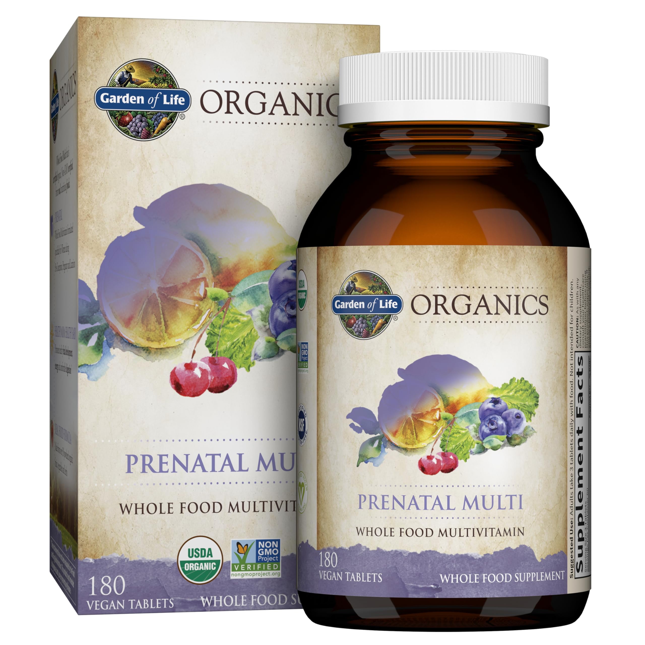 Multivitamínico prenatal Garden of Life Organic, suministro para 60 ...