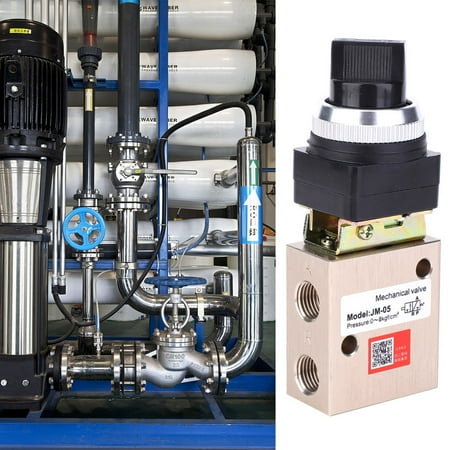 Pneumatic Mechanical Valve JM-05 Pneumatic Mechanical Valve PT 1/4in 2 Position 3 Way Rotation ...