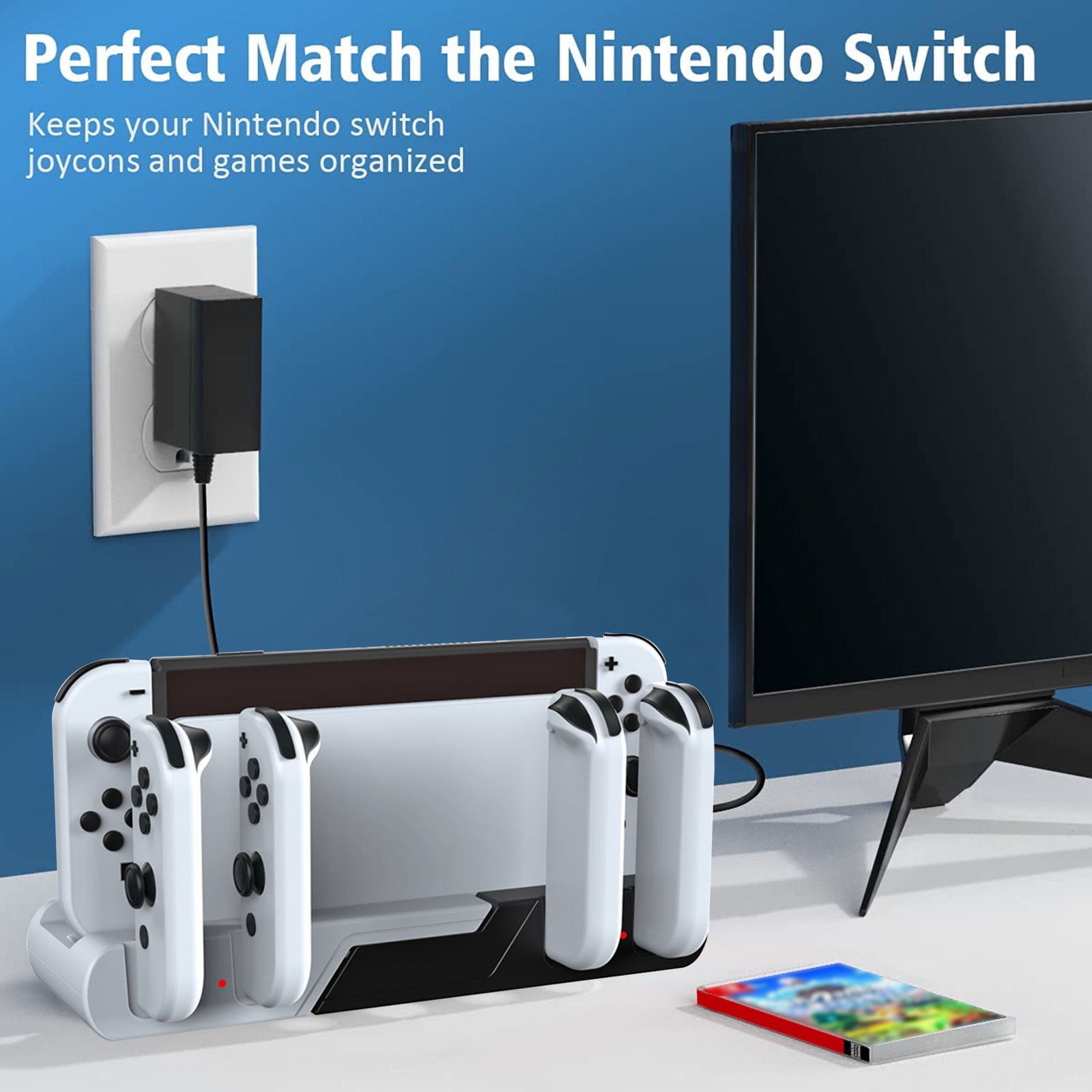 Buy 6-in-1 Charger Dock Fit for Nintendo Switch Joy-Con Controller ...