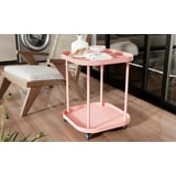 Villertech End Table with Wheels,Sofa Side Table,Modern Nightstand for ...