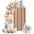 Cocoa White Stripes Arch Backdrop Cover 6 FT, Modern Minimalist Brown ...