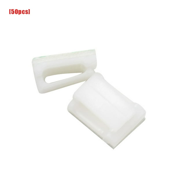 50pcs Cable Clip Self-Adhesive Electrical Wire Clip Plastic Mini Cable ...