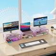 gianotter 2-Tier Metal Monitor Stand Riser, Office Desk Storage ...