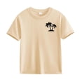 Boys' Casual T-Shirt, Simple Pattern Print Round Neck Breathable Cotton ...