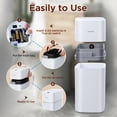 Compact Touchless Motion Sensor Trash Can 3.8Gal/14L - 2nd Gen Auto ...