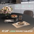 .24" Round Dining Table, Modern Dining Room Table for 4-6 Person, Round ...