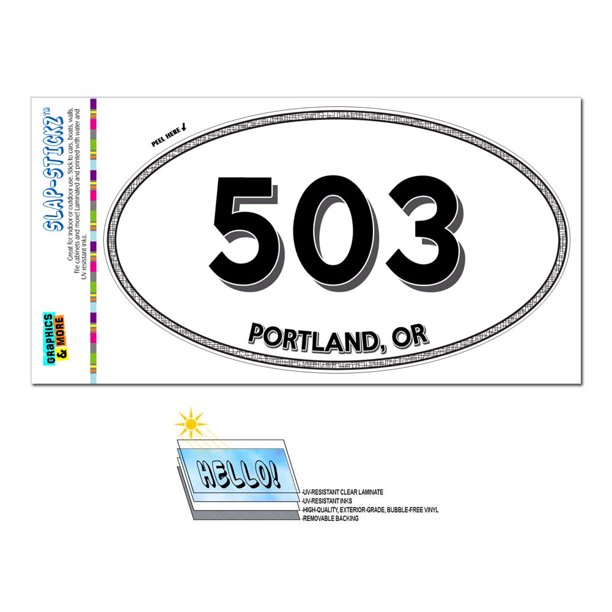 503 Portland OR Oregon Oval Area Code Sticker Walmart 503-portland-or-oregon-oval-area-code-sticker-walmart