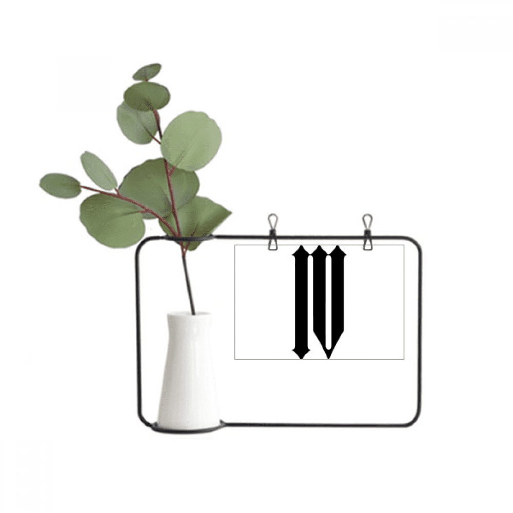 Roman Numerals Four In Black Metal Picture Frame Cerac Vase Decor roman-numerals-four-in-black-metal-picture-frame-cerac-vase-decor