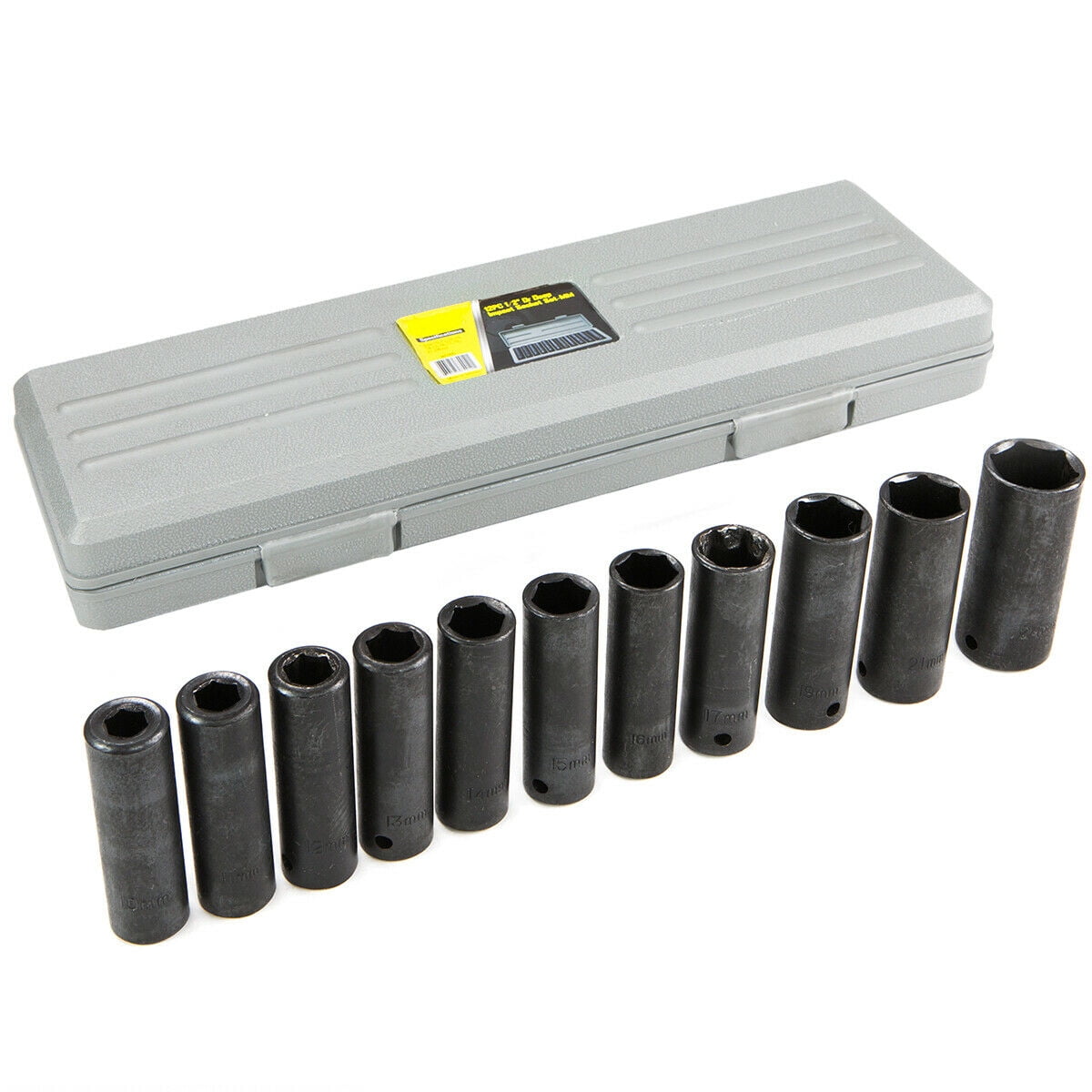 12pc 1/2" Dr Drive Deep Air Impact Socket Sockets Set Metric w ...