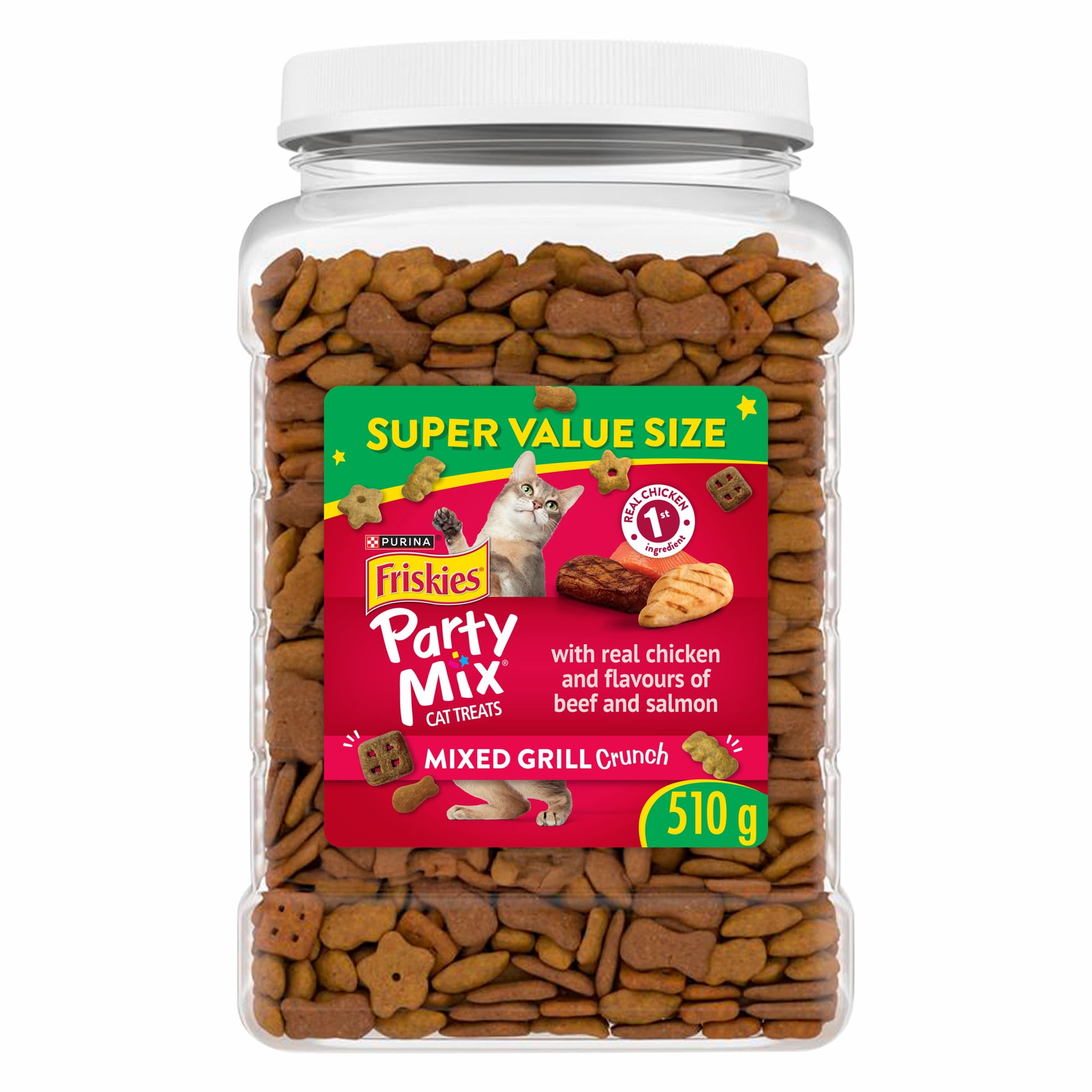 Click here for Friskies Party Mix Mixed Grill Crunch With Real Ch... prices