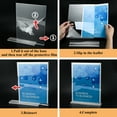 Dungu 6 Pack Acrylic Sign Holder 8.5 x 11 T Shape Double Sided Table ...