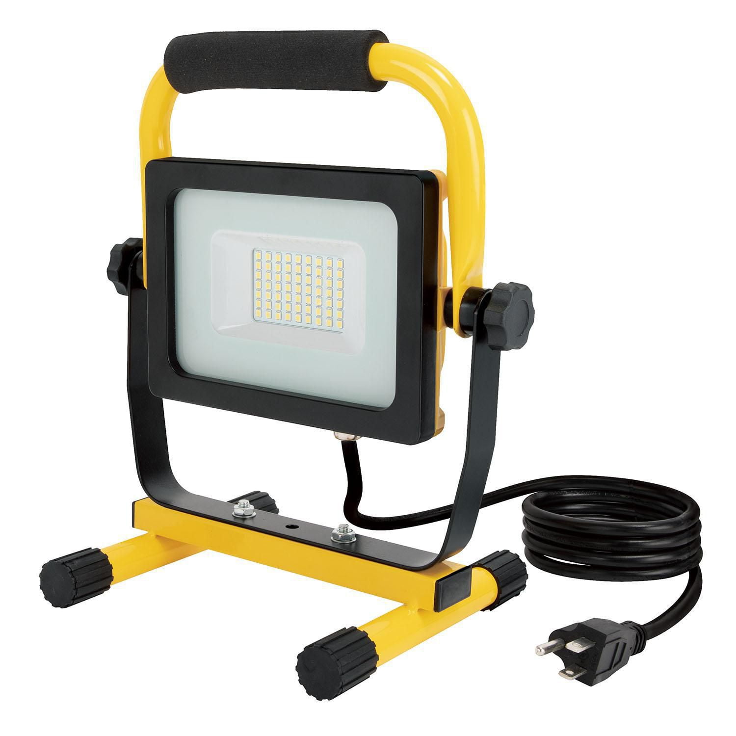 Autocraft 3000 Lumens Corded LED Flood Light - IP44 Rated - 5' 18/3 ...