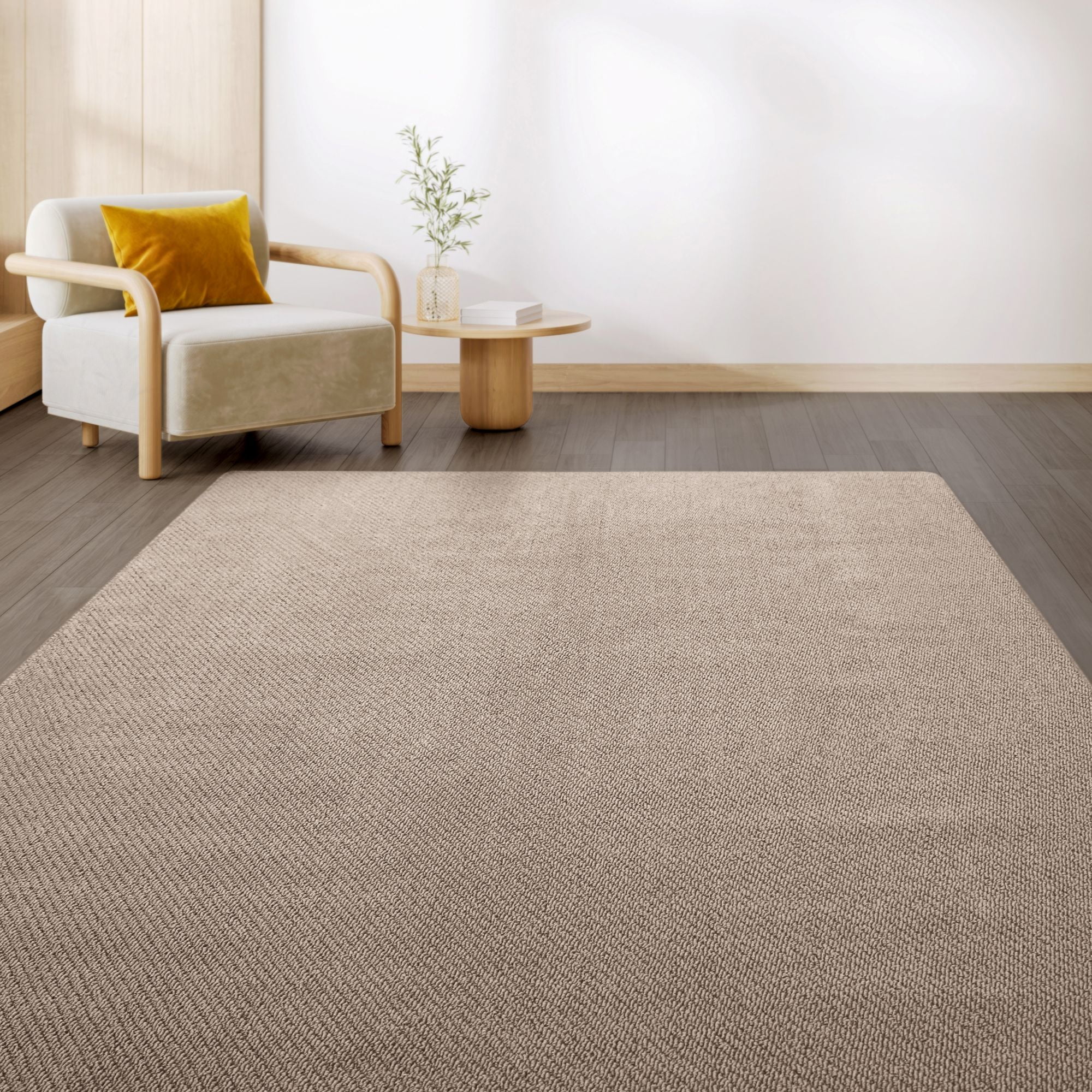 Mainstays Basic Tufted Chai Taupe, Machine Washable Area Rug 6x8, Ideal ...