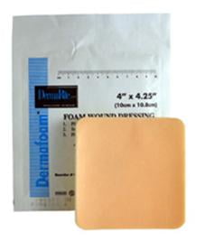 DermaFoam Foam Dressing 6 X Inch Square Non-Adhesive without Border ...
