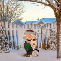 Peanuts Charlie Brown & Snoopy LED Lighted Outdoor Xmas Decor with The ...