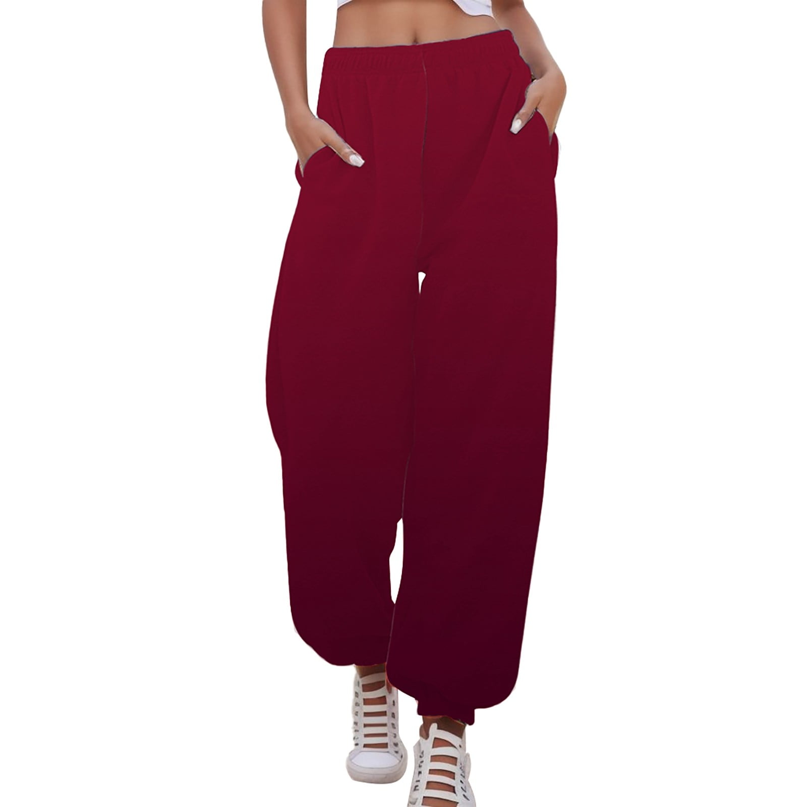 Eashery Capri Pants For Women Dressy High Elastic Waisted Athleisure