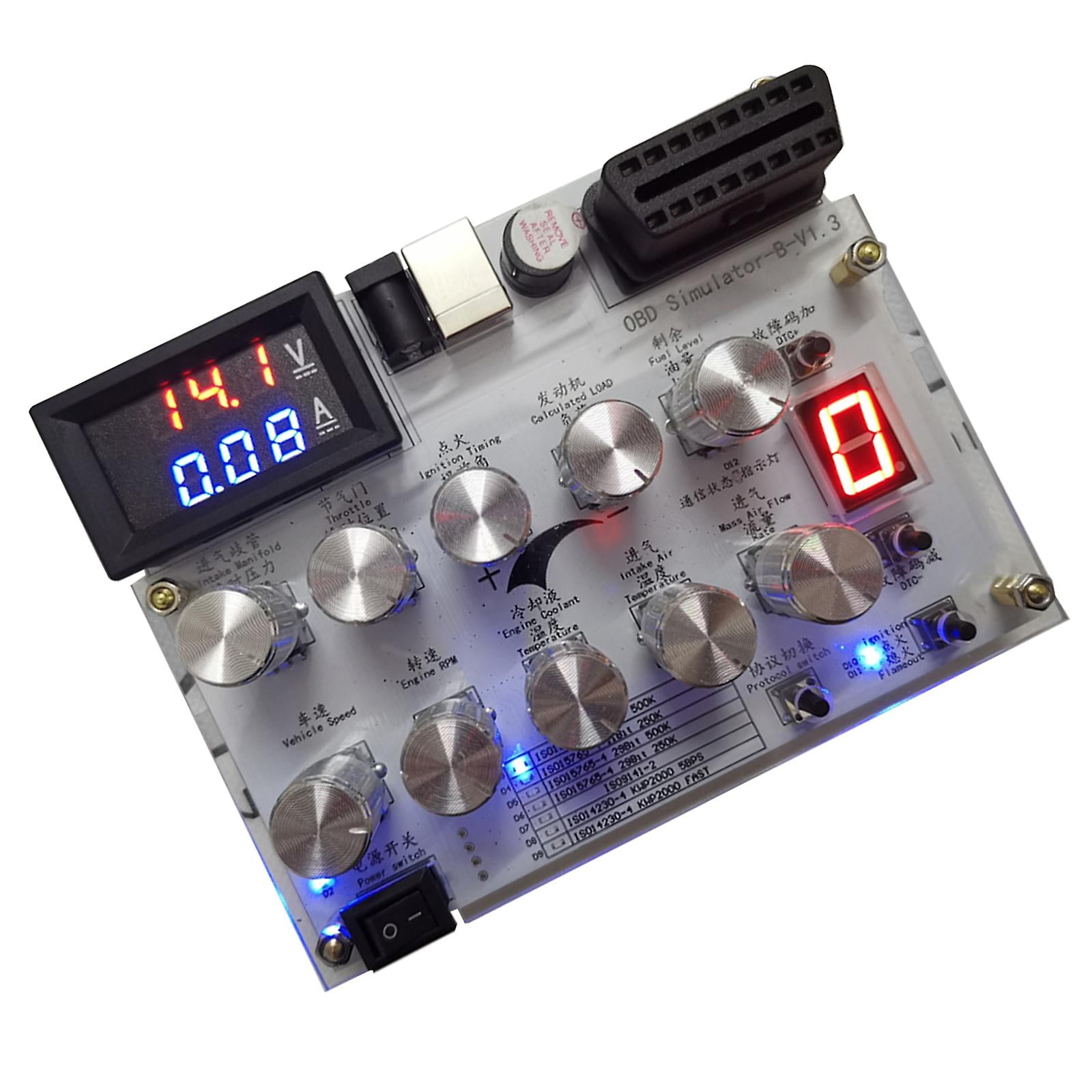 Car Ecu Simulator/Obd Simulator/J1939/Obd Ii/Elm327 Development Test ...