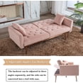 FFH Convertible Futon Sofa Bed, Velvet Upholstered Sleeper Sofa ...