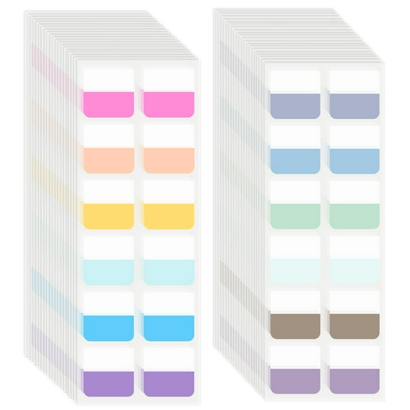 600 Pcs Sticky Index Tabs, Colored Book Sticky Tabs for Notebooks ...