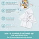 Spasilk Baby Hooded Bathrobe with Booties, Cotton Terry Bath Set for ...