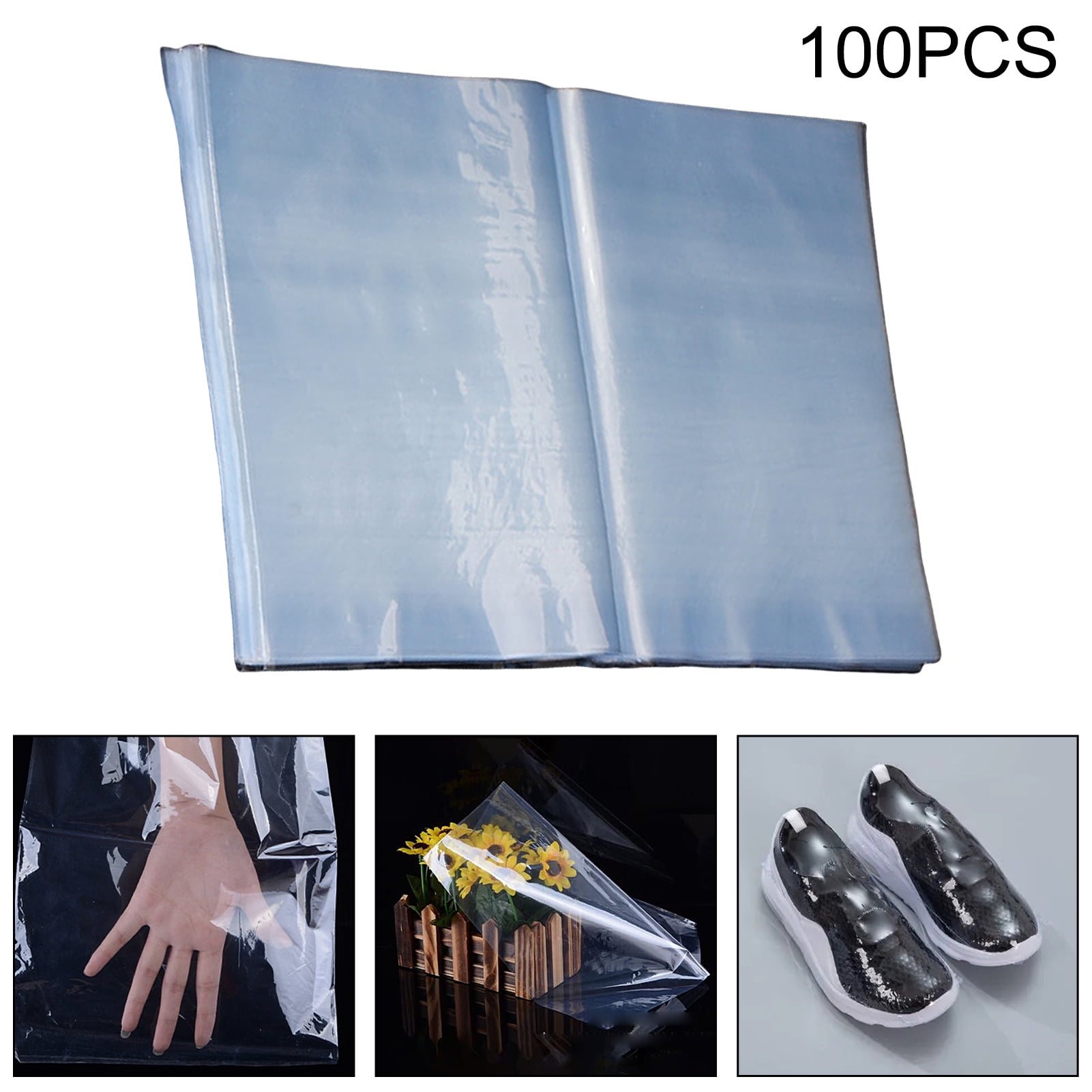Wanwan 100Pcs Seal Packing Bag Clear Membrane Items Storage Transparent ...