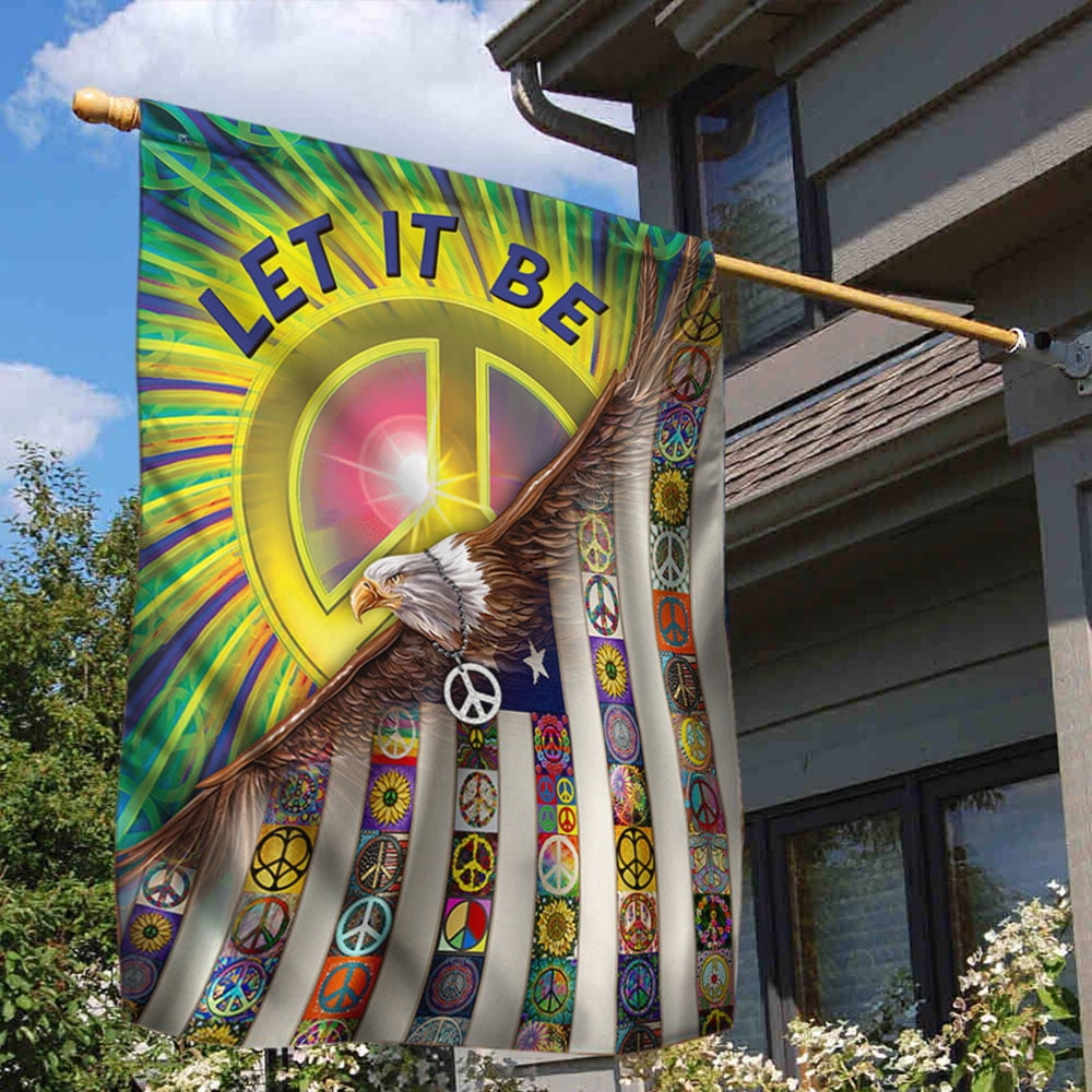 FLAGWIX US Flag - Hippie Eagle Flag Let It Be LHA2001F - House Flag (29 ...