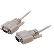 C2G 6ft Serial RS232 DB9 Null Modem Cable with Low Profile Connectors M ...