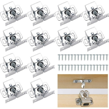 12 Pack Double Roller Latches Cupboard Door Latch, Cabinet Door Latches ...