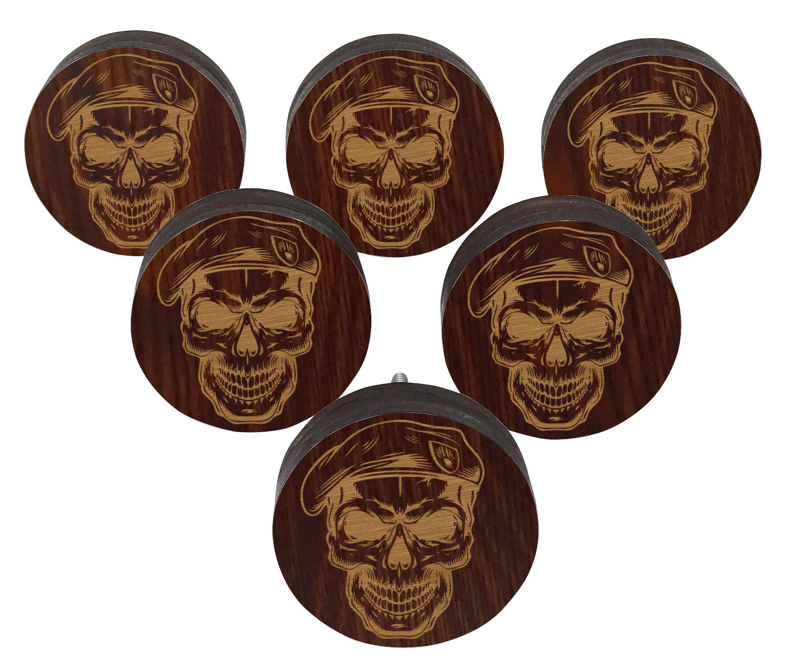 IBA Indianbeautifulart Brown Engraved Knobs Wooden Wardrobe Knobs ...