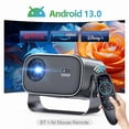 Auto Focus Portable Projector, Android 13,WiFi Screen Mirror, Bluetooth ...