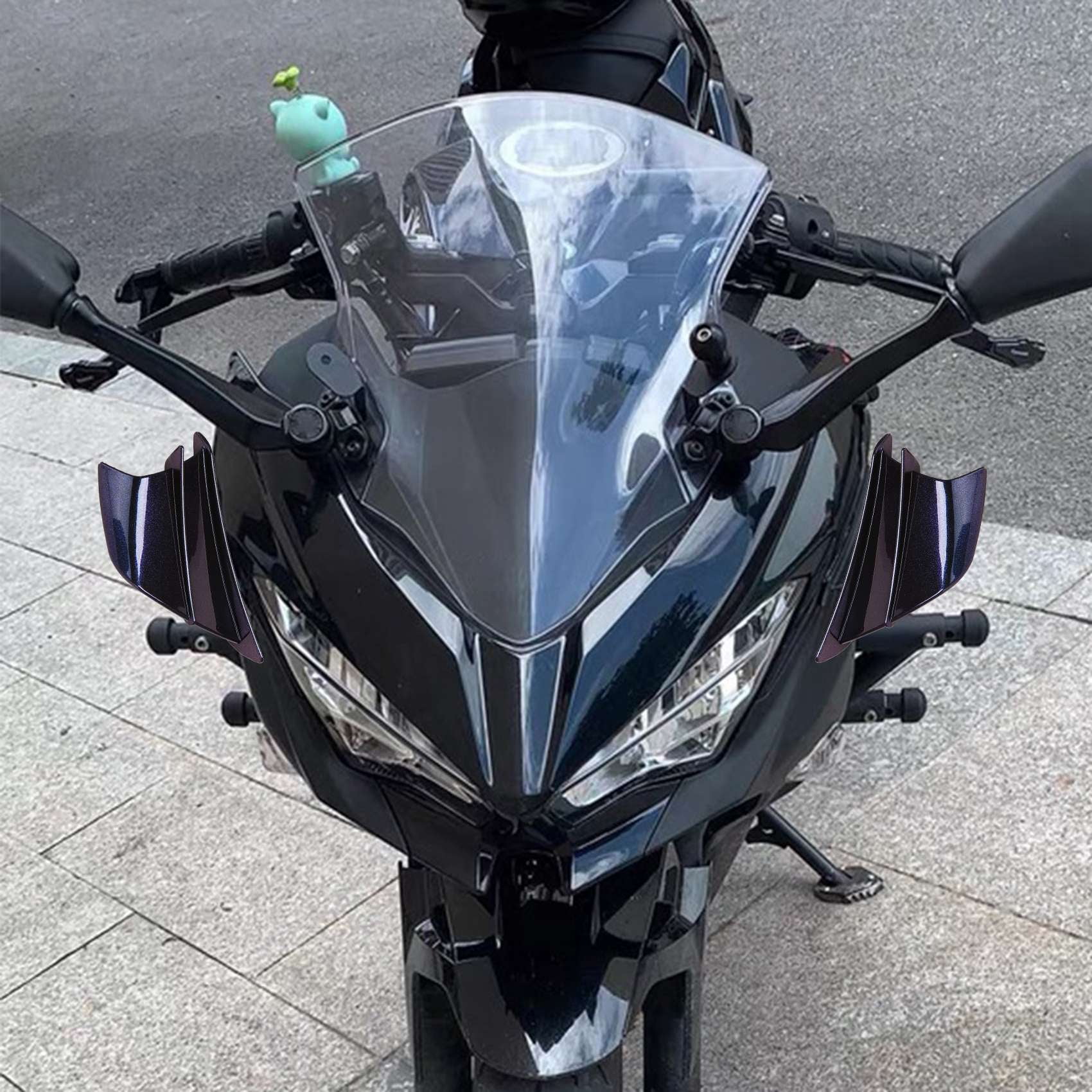 Buy Nrpfell Motorcycle Winglet Aerodynamic Wing Kit Spoiler Fairing for ...