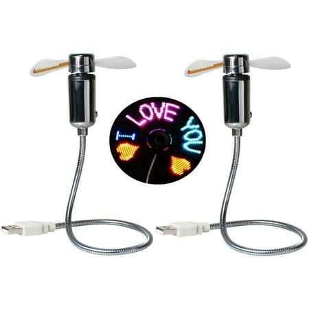 New Creative USB Fan，USB LED RGB Light Programmable Fan Flexible ...