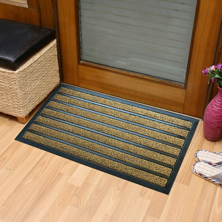 Non Slip Heavy Duty Welcome Doormat Washable Door Mat 18"x29" Rubber ...