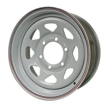 eCustomrim 6-Lug Trailer Wheel Rim, 15X6, White Spoke, 2830 Lb. Load, 4 ...