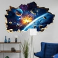 3D Galaxy Outer Space Wall Decals Stickers Wall Murals Wallpaper Decor ...
