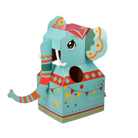 SUNSIOM Animal Cardboard Toy, 3D Handmade Carton Paper Shell Clothes ...