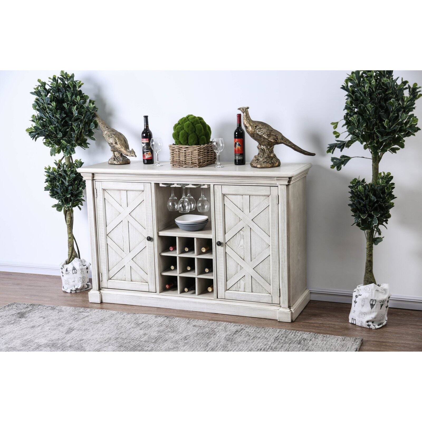 Furniture of America Roslyn Farmhouse Buffet Server - Walmart.com