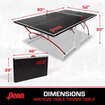 Penn Easy Setup Mid Size 15mm Table Tennis Table, Sets up in Minutes ...