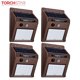 TORCHSTAR Outdoor Wireless LED Solar Motion Light for Driveway, Oil Rubbed Bronze, Pack of 4 ...