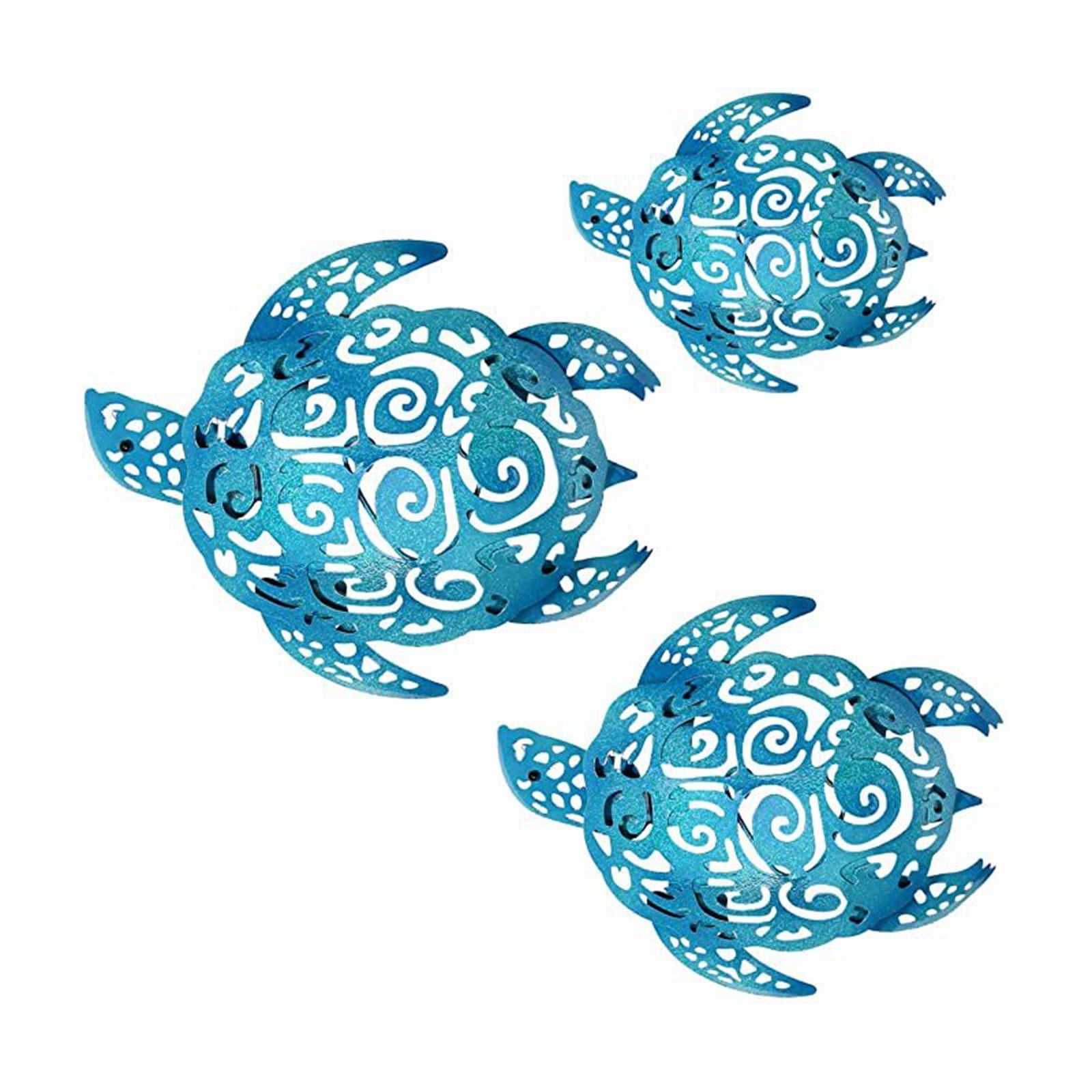 3 Sizes Metal Sea Turtle Wall Decor Farm-house Ocean Turtle Hanging ...