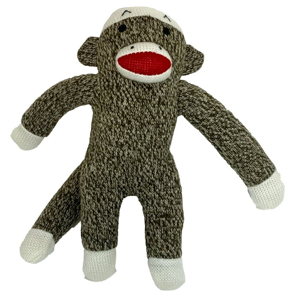 Multipet Sock Monkey Plush Dog Toy with Squeaker - Walmart.com