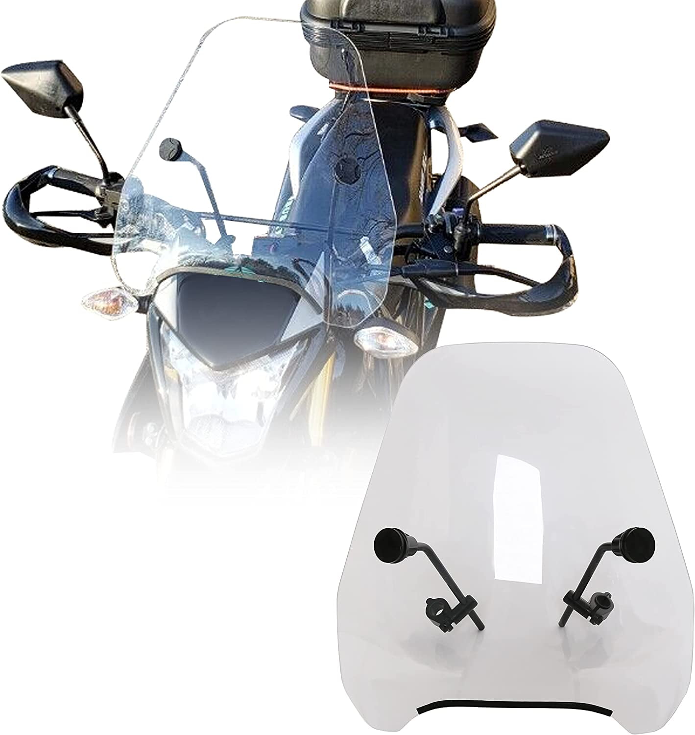 Kojem Universal Motorcycle Windshield 16 3/4” Width x15” Height Clear ...