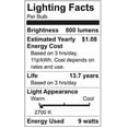 Bright Stik LED Light Bulbs, 9 Watt (60 Watt Equivalent) Soft White ...