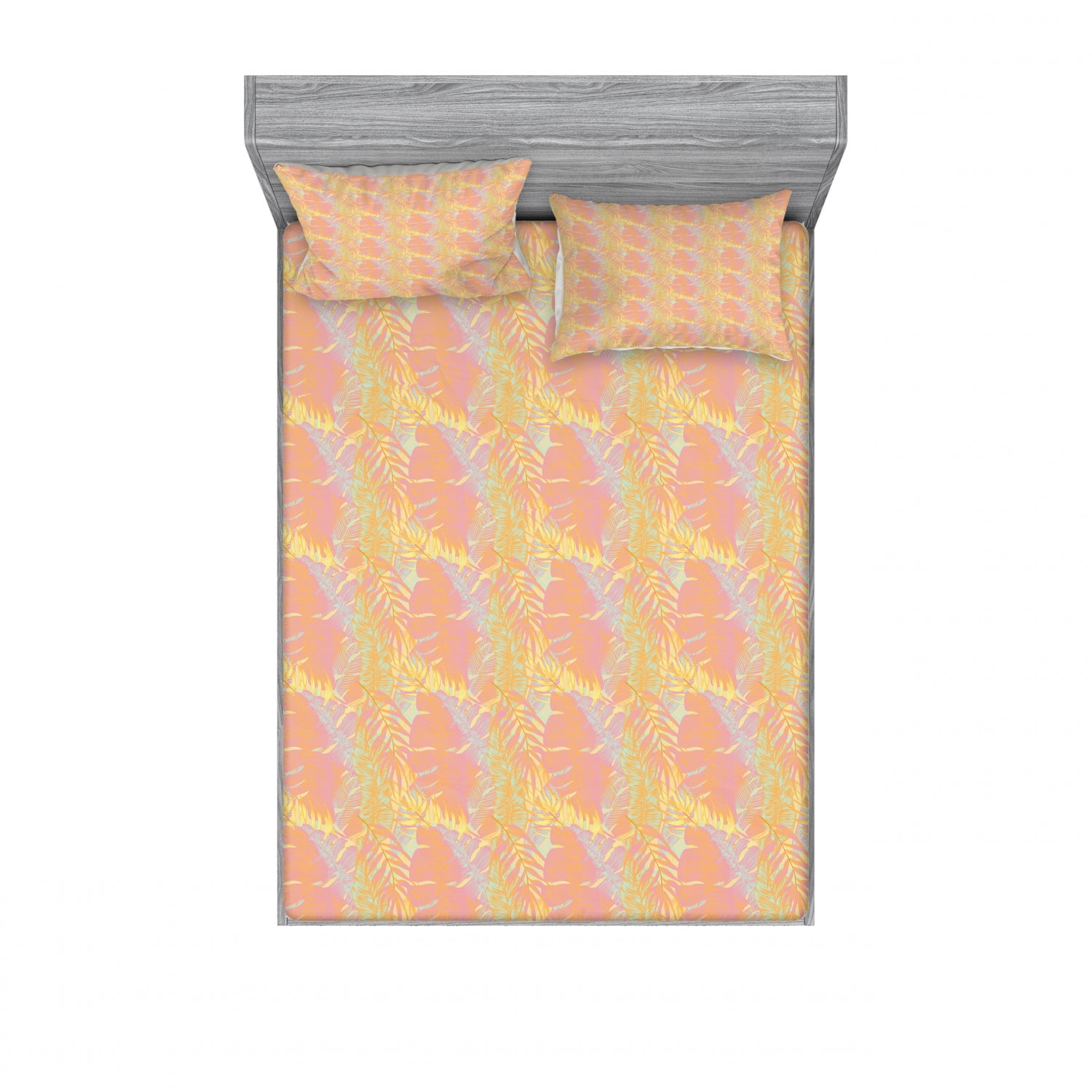 Tropical Bedding Set with Sheet & Covers, Exotic Hawaiian Plants Jungle ...